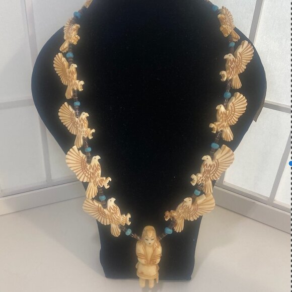 Native American Handmade | Jewelry | Native American Bone Turquoise And ...